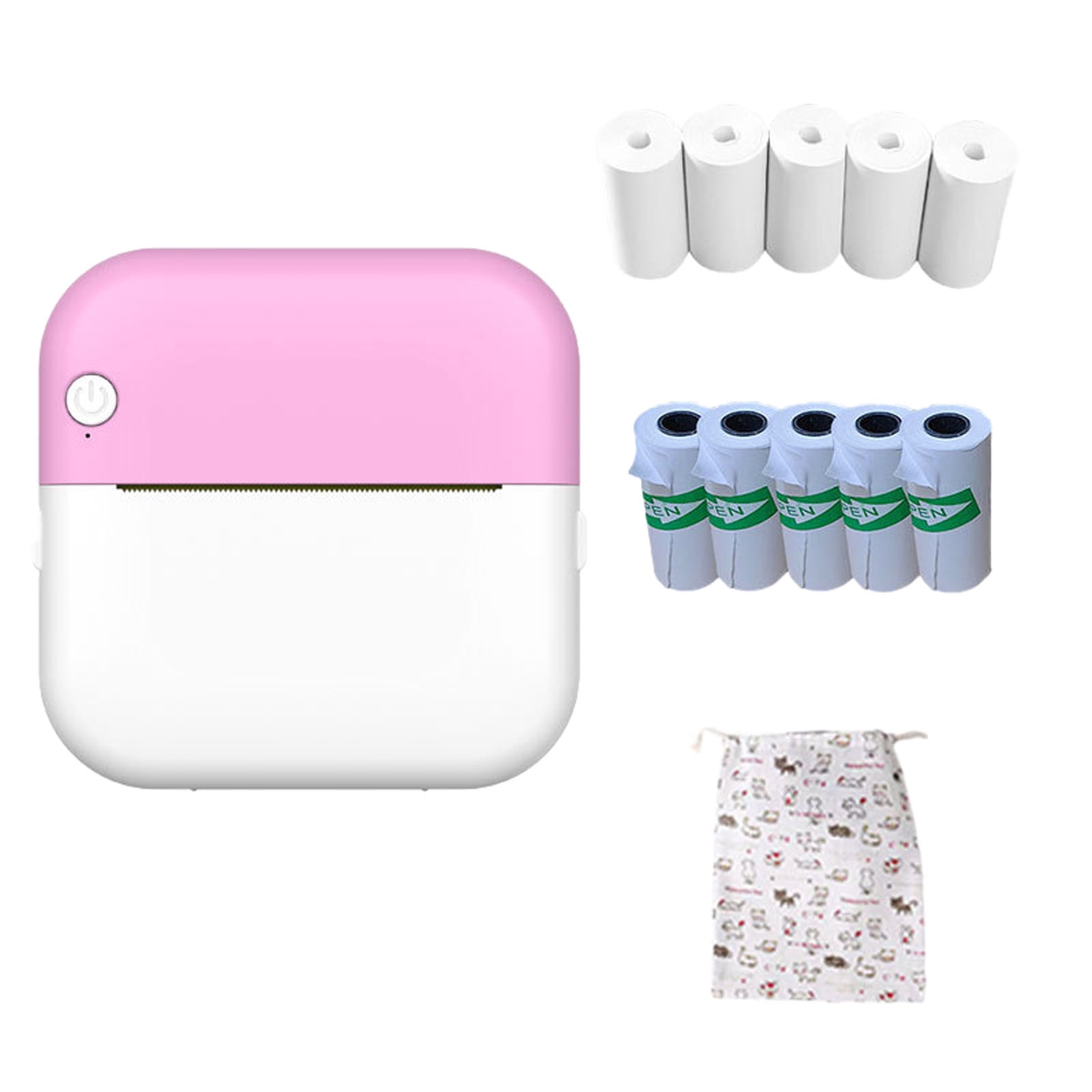 Malianggg Mini Sticker Smart Pocket Inkless Thermal With Roll Papers ...