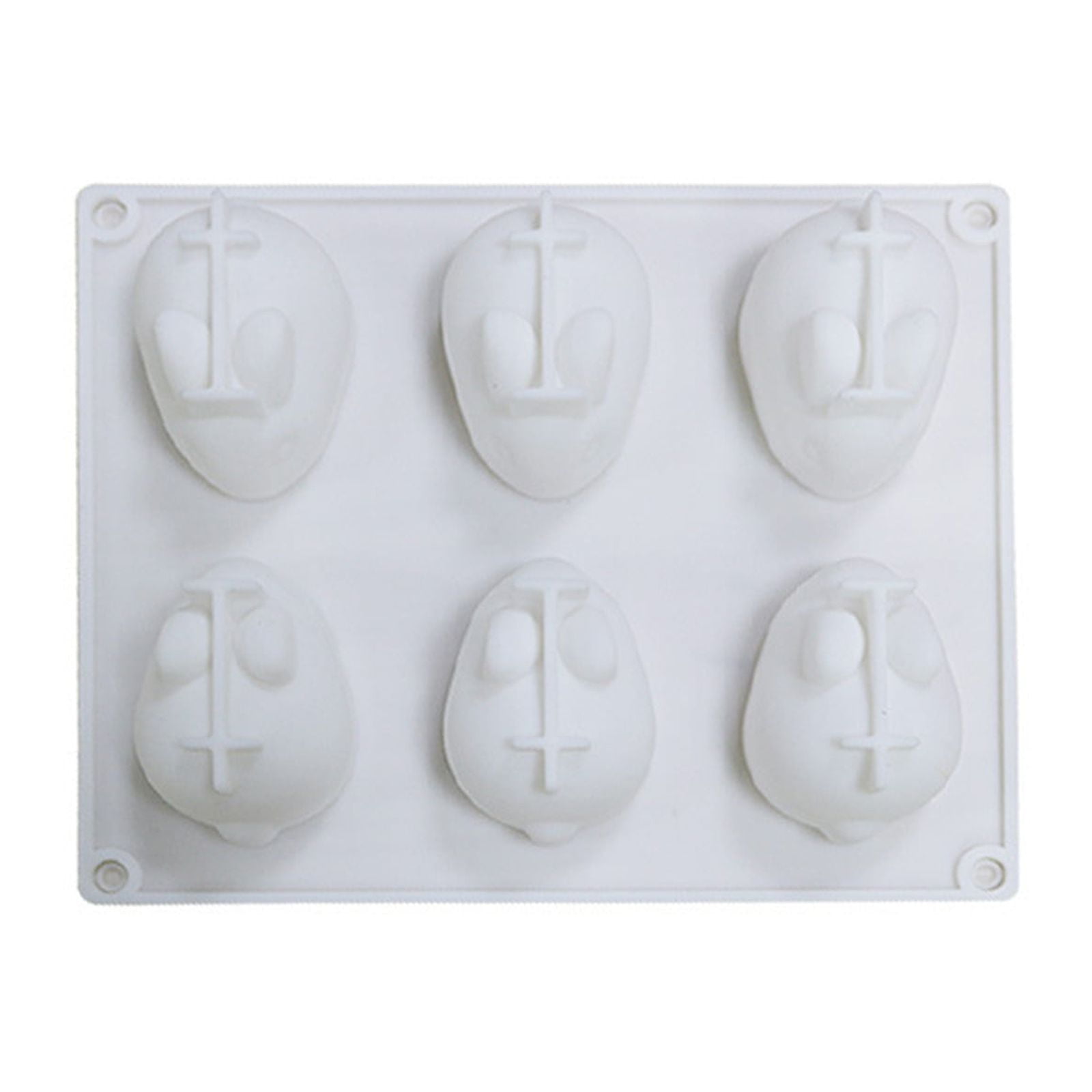Malianggg Silicone 6 Cavity of The Rabbit Cake Baking Tool Mould Baking ...