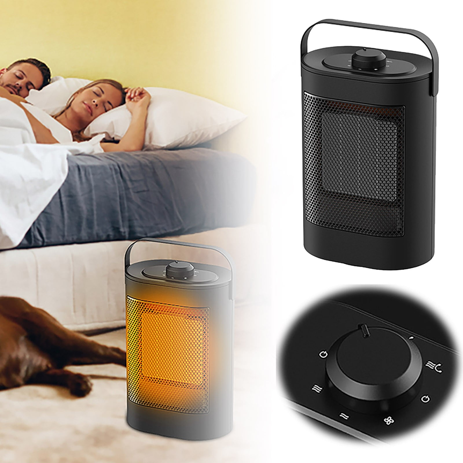 Malianggg Small Mini Heater Vertical Household Heater Ceramic Three ...