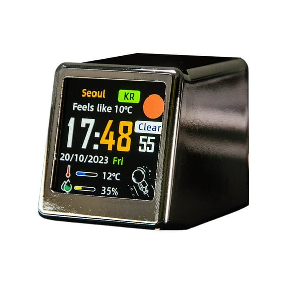 Malianggg WiFi Desk Weather Clock Multifunctional Clock With Stylish ...