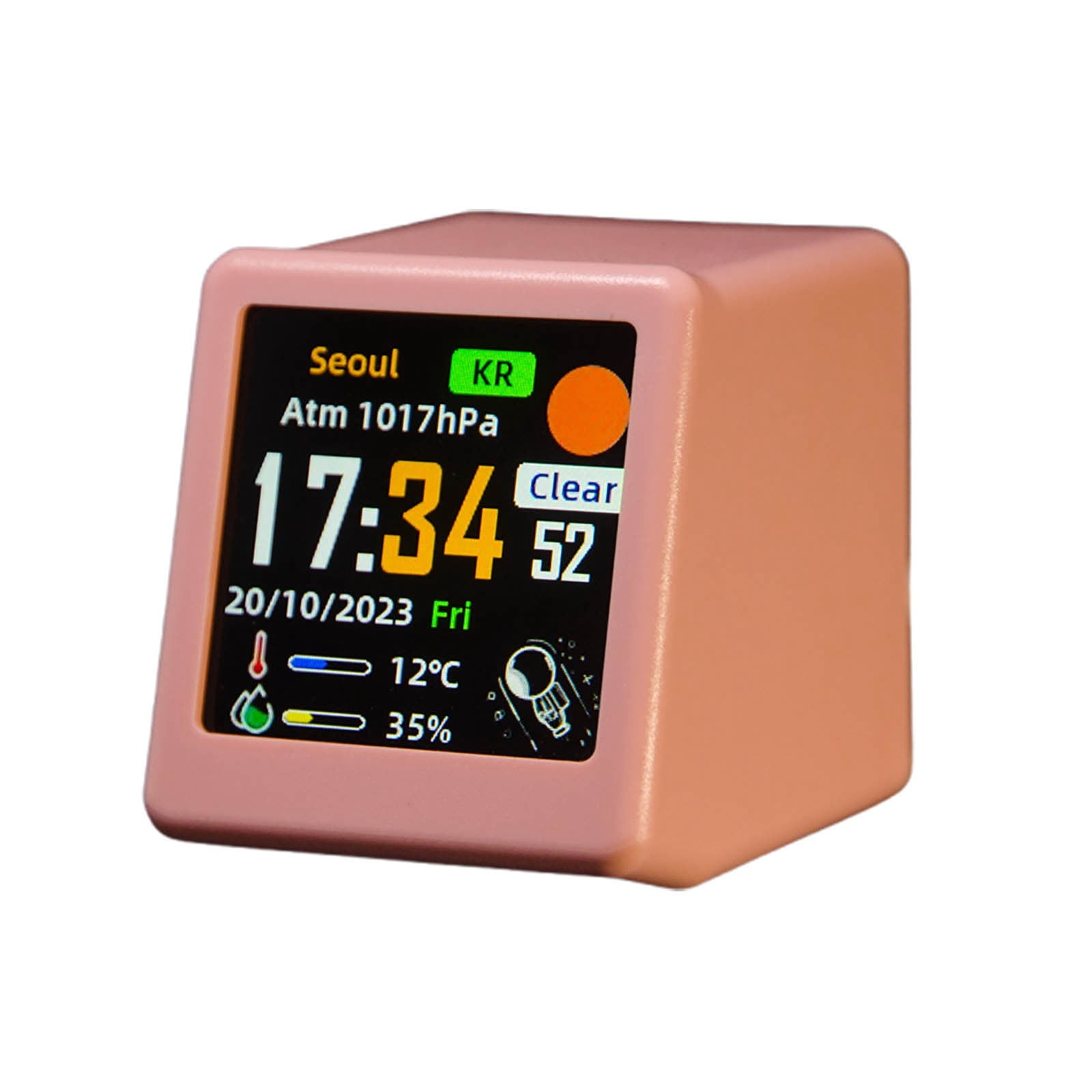 Malianggg WiFi Desk Weather Clock Multifunctional Clock With Stylish ...