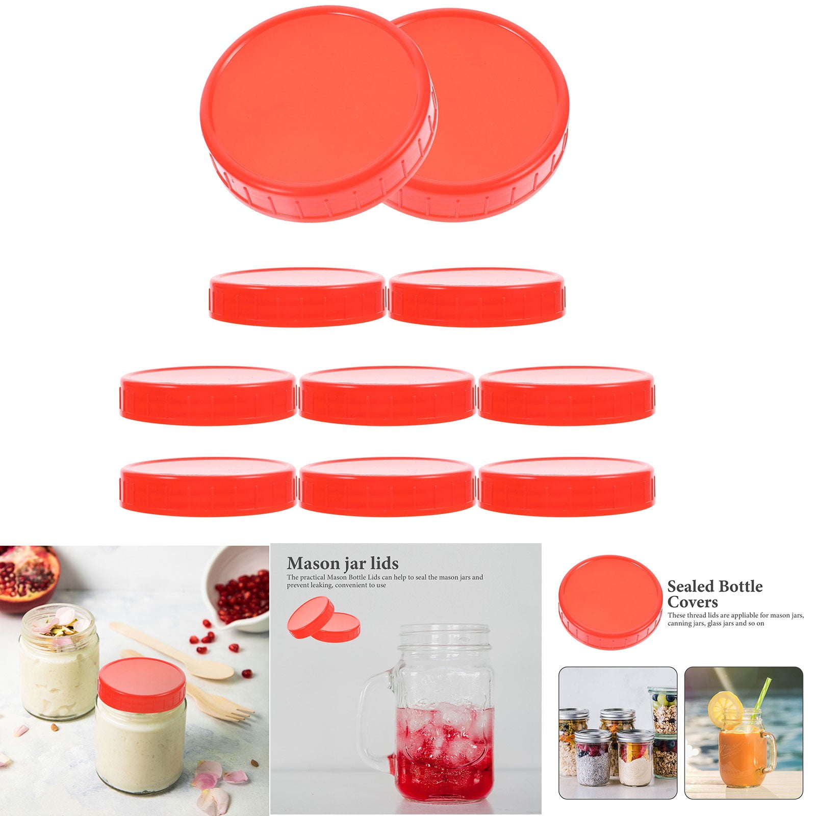Malianggg Wide Mouth Jar Lids Canning Storage Lids Leak Proof And ...
