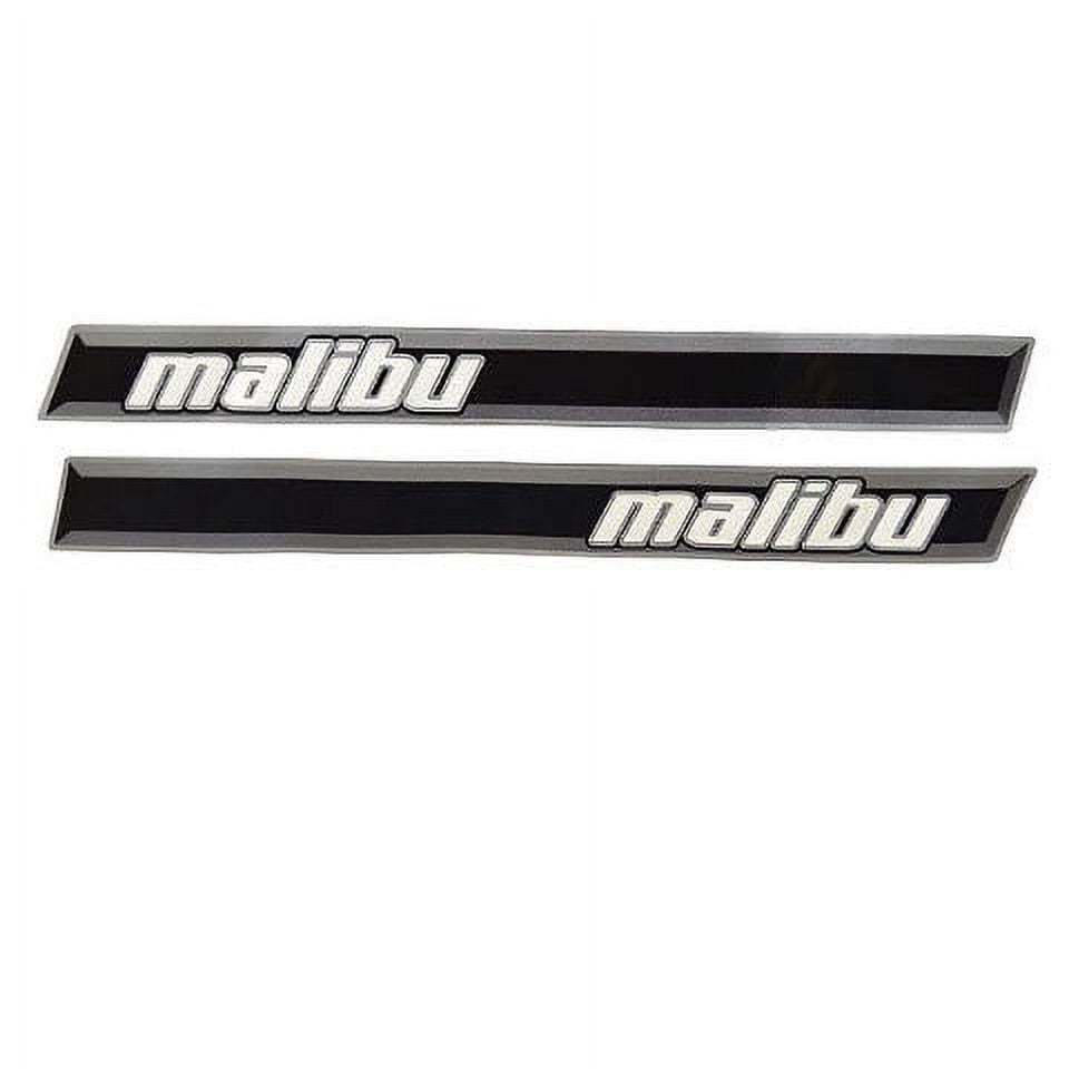 Malibu Boat Decal Sticker | Black Silver White (Set of 2) - Walmart.com