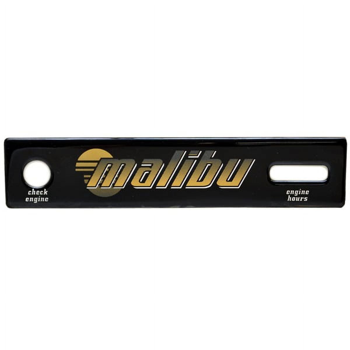 Malibu Boat Raised Dash Decal 5982202 | 8 1/4 x 1 5/8 Inch Black Gold ...