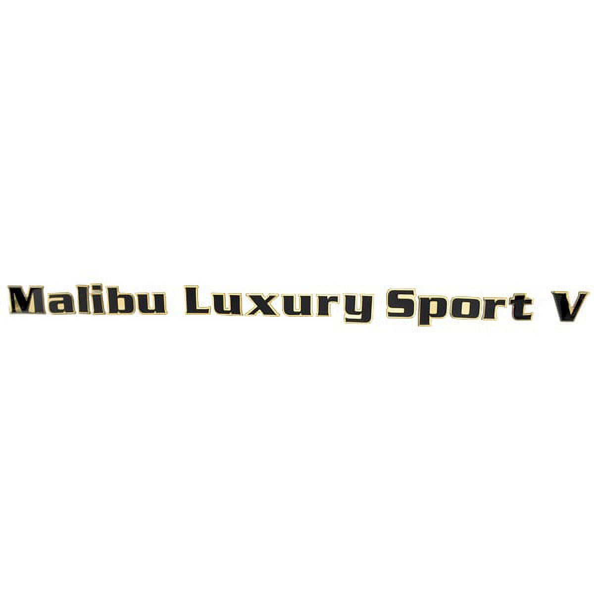 Malibu Boat Raised Decal | Luxury Sport V Black Gold Sticker - Walmart.com