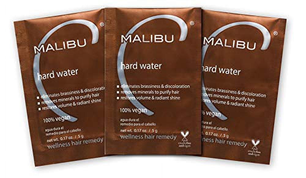 Malibu C Hard Water Wellness Hair Remedy, 3 Packets - Removes Deposits ...