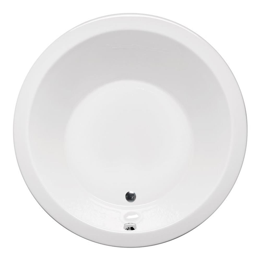 Malibu Home Morro Round Massaging Air Jet Bathtub 60"x 60"x 21" in ...