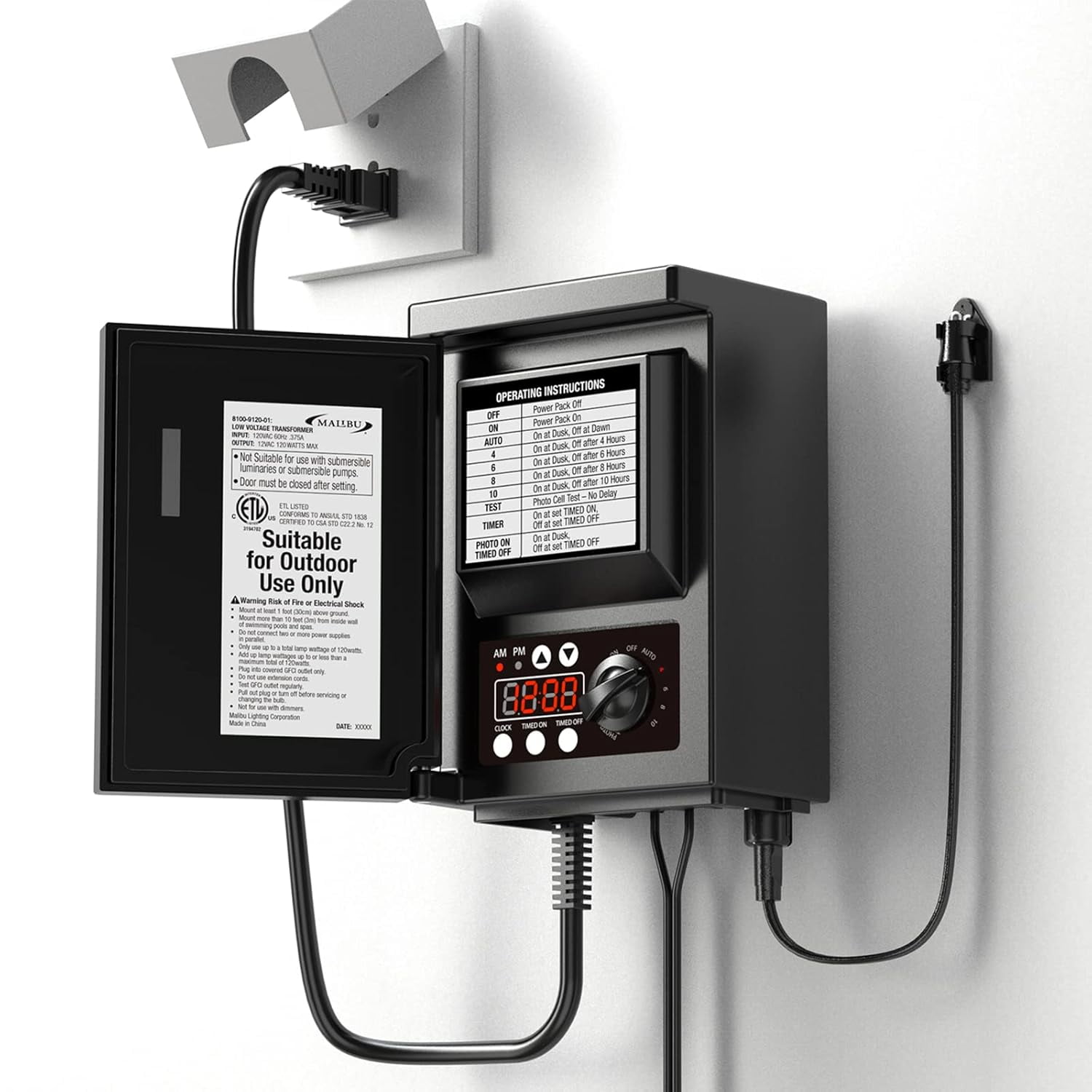 Malibu Low Voltage Transformer 120 Watt for Outdoor Landscape Lighting ...