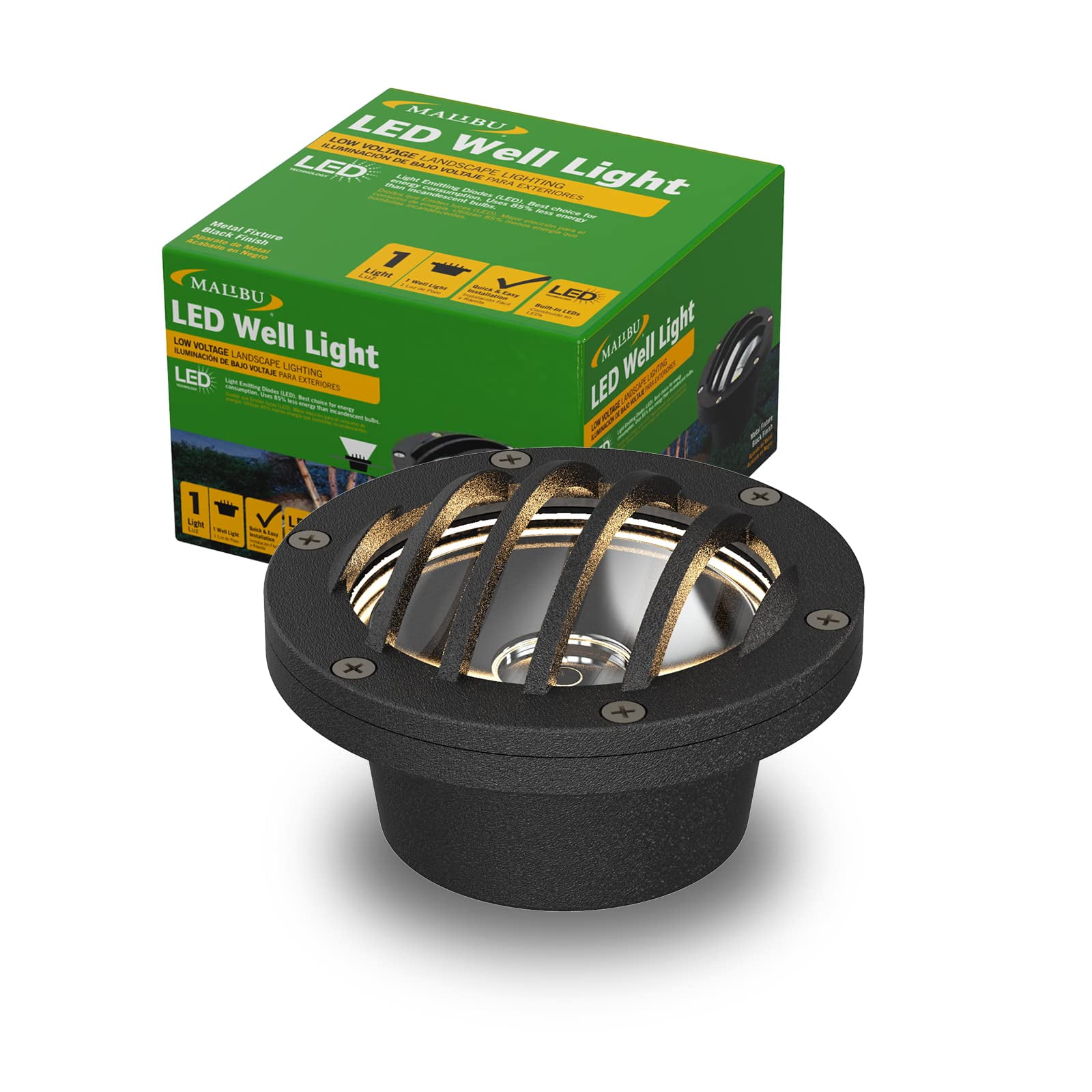 Malibu Low Voltage Well Lights 4W LED Outdoor Deck Lights 12V Well ...