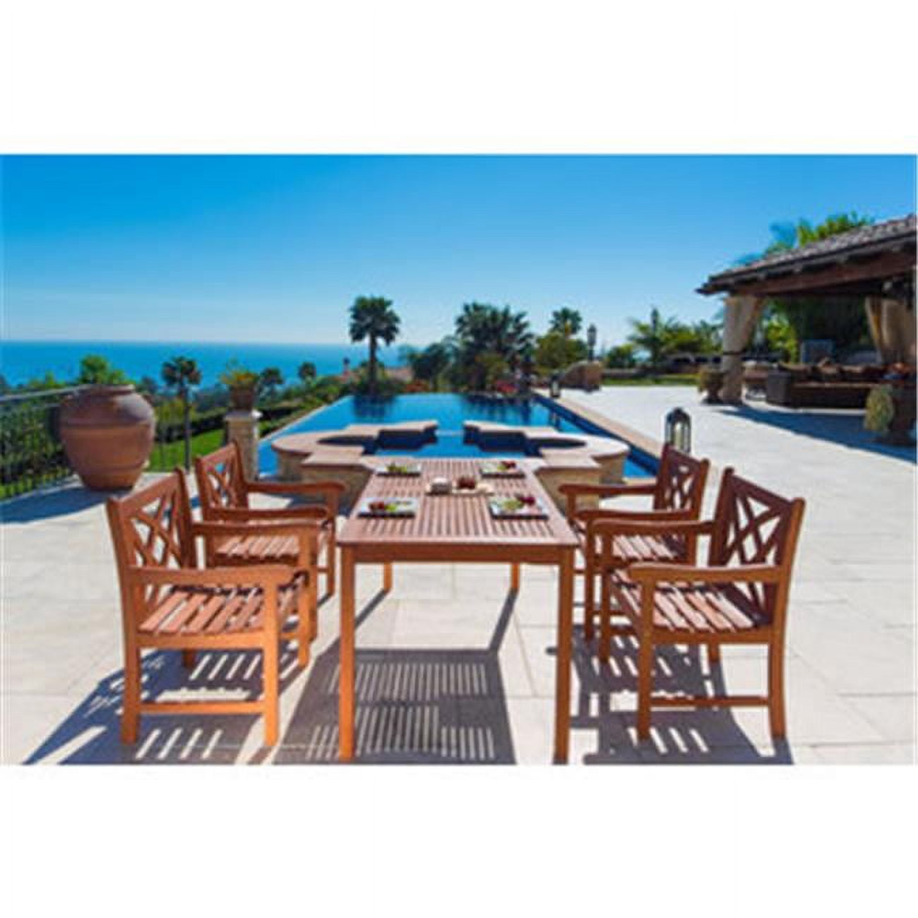 Malibu Outdoor 5-piece Wood Patio Dining Set - Walmart.com