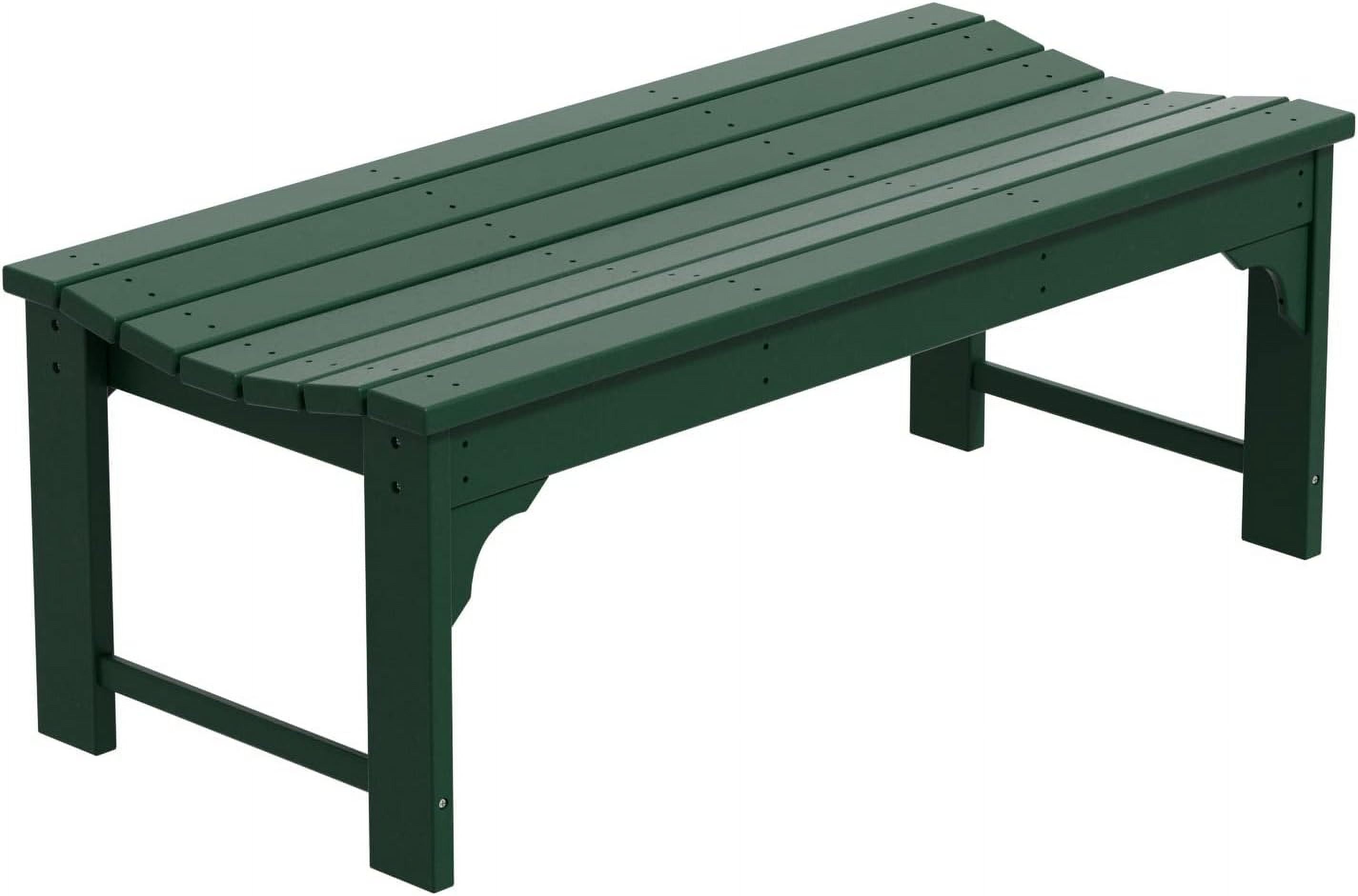 Malibu Outdoor Bench All Weather Resistant Poly Lumber Backless Patio Garden Bench Adirondack ...