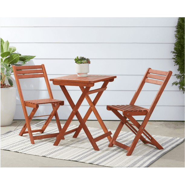 Malibu Outdoor Patio 3-Piece Wood Bistro Set - Walmart.com