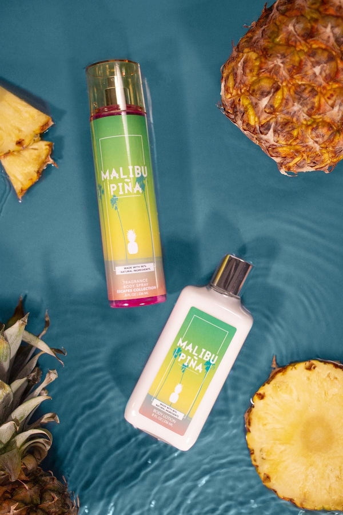 So French Malibu Pina Bath & Body Set, Includes Body Mist and Lotion, 2 ...