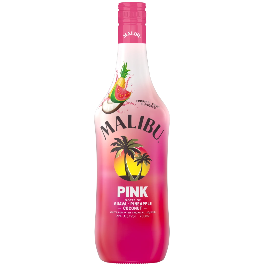 MALIBU PINK RUM, 750ML, 21% ABV - Walmart.com