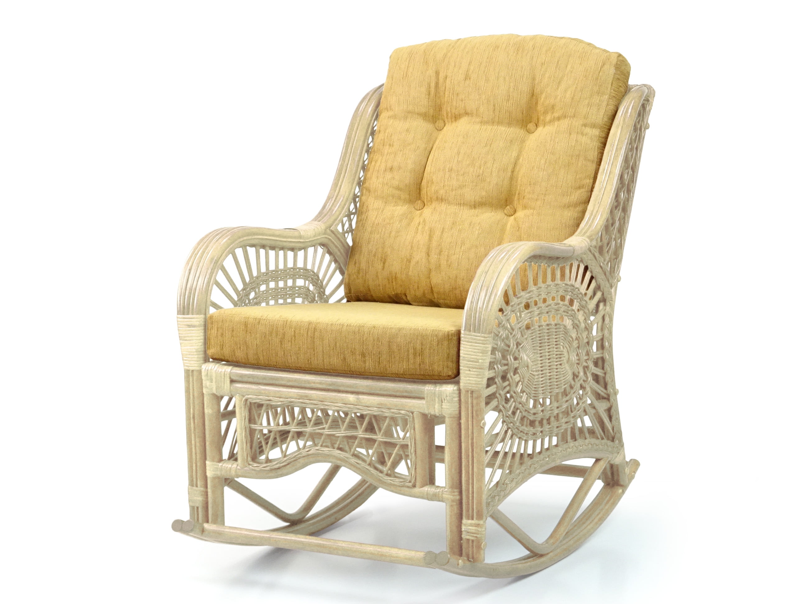 Malibu Rocking Chair ECO Natural Rattan Wicker Handmade Design with ...