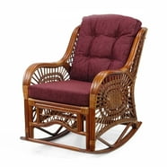 Bali Handmade Natural Rattan Wicker Swivel Rocking Chair, Colonial ...