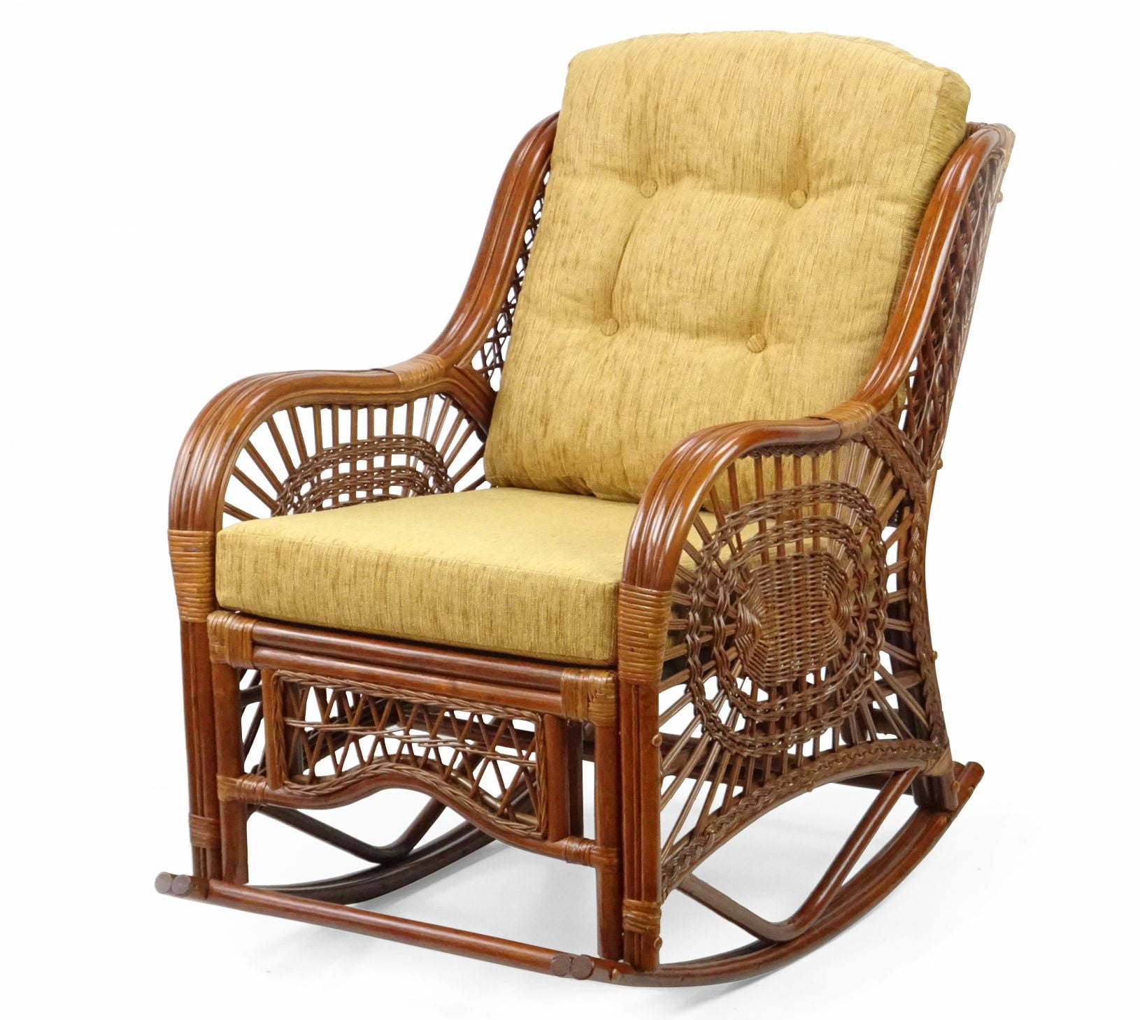 Malibu Rocking Handmade Lounge Chair ECO Natural Wicker Rattan, Light ...