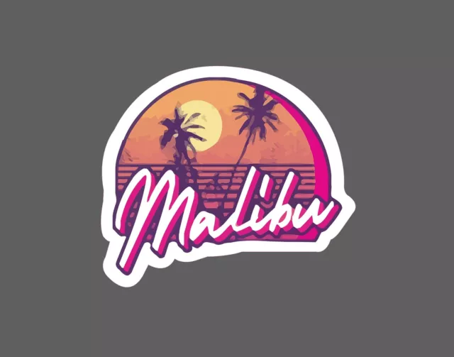 Malibu Sticker California Beach Waterproof Sticker Phone Decal Water ...