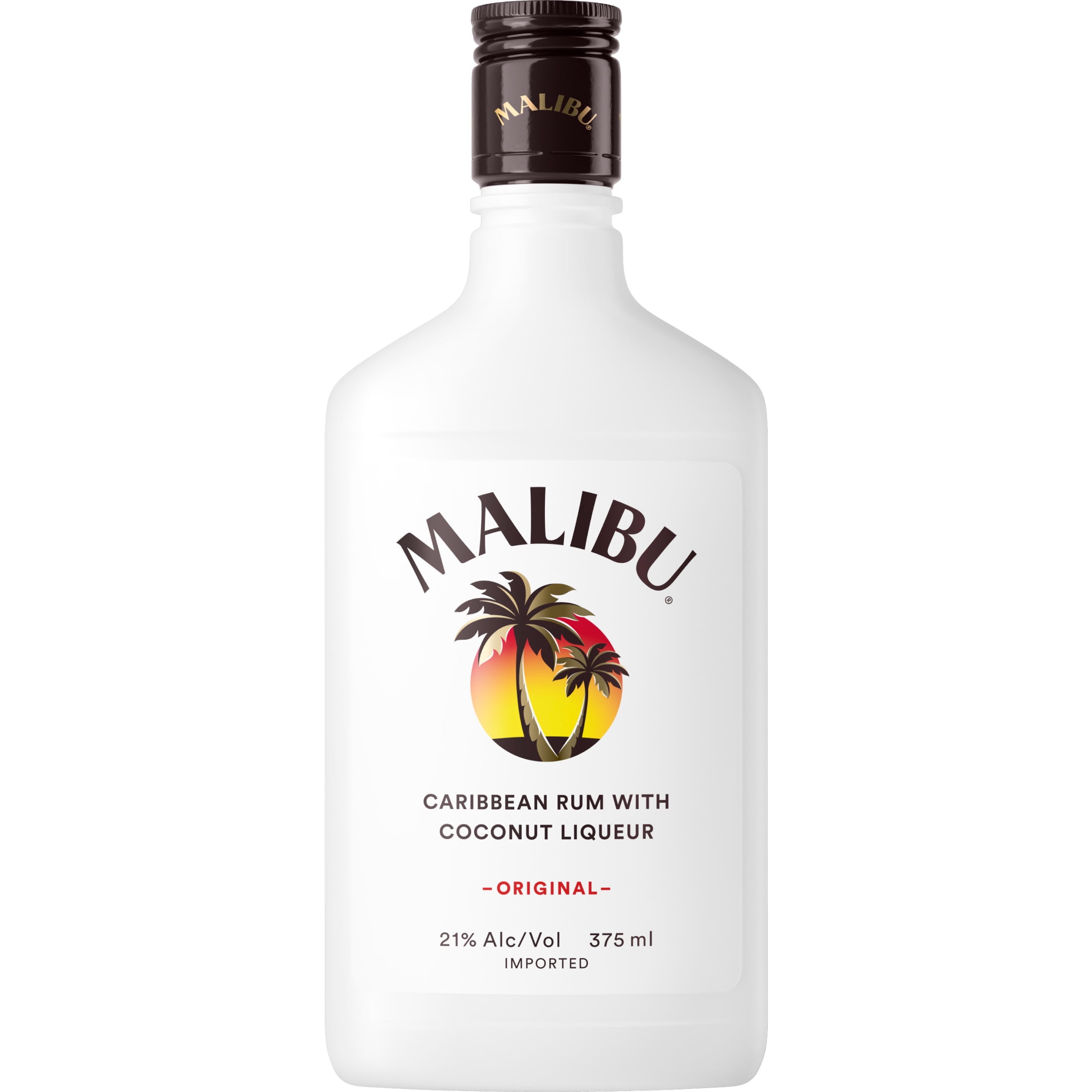 Malibu White Rum with Coconut Liqueur, 375 ml Bottle, 21% ABV - Walmart.com