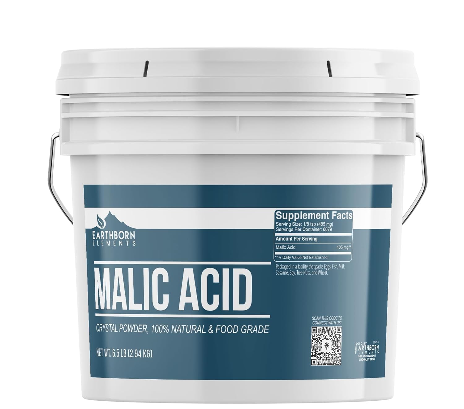 Malic Acid Powder, 1 Gallon Bucket, Used in Food, Drinks & Candy ...