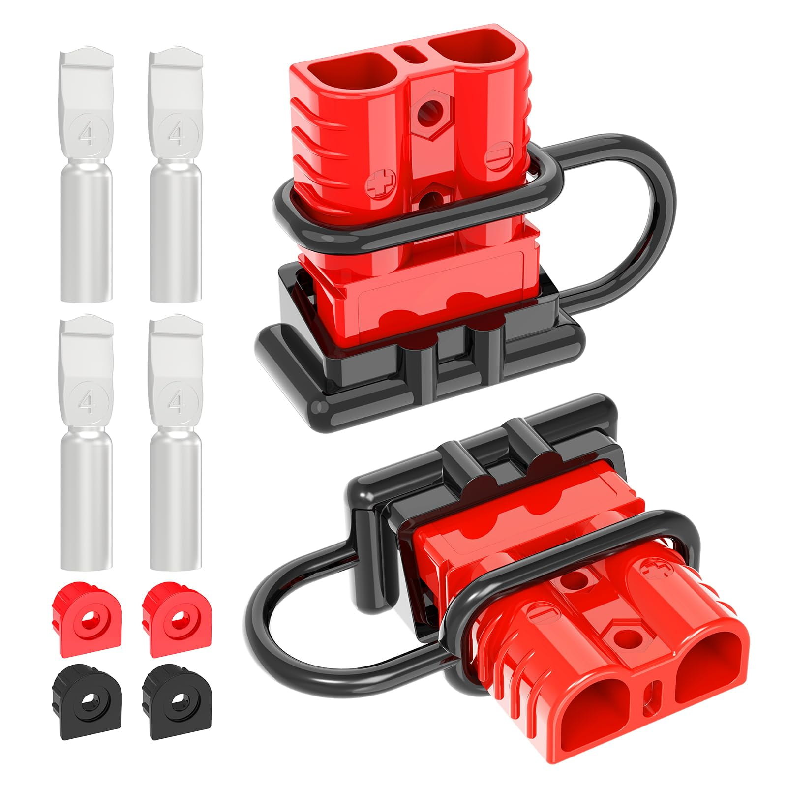 Malictele Anderson Connector,120A 2-6 Gauge Battery Quick Connect 12V ...