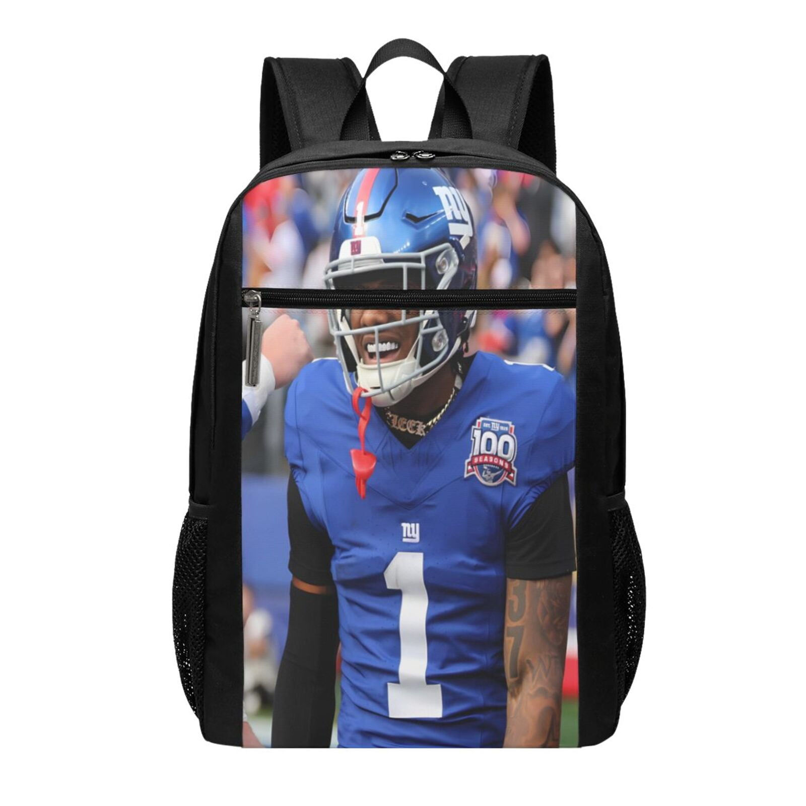 Malik Nabers Custom Simple Casual Sports Backpack, Football Team Logo ...
