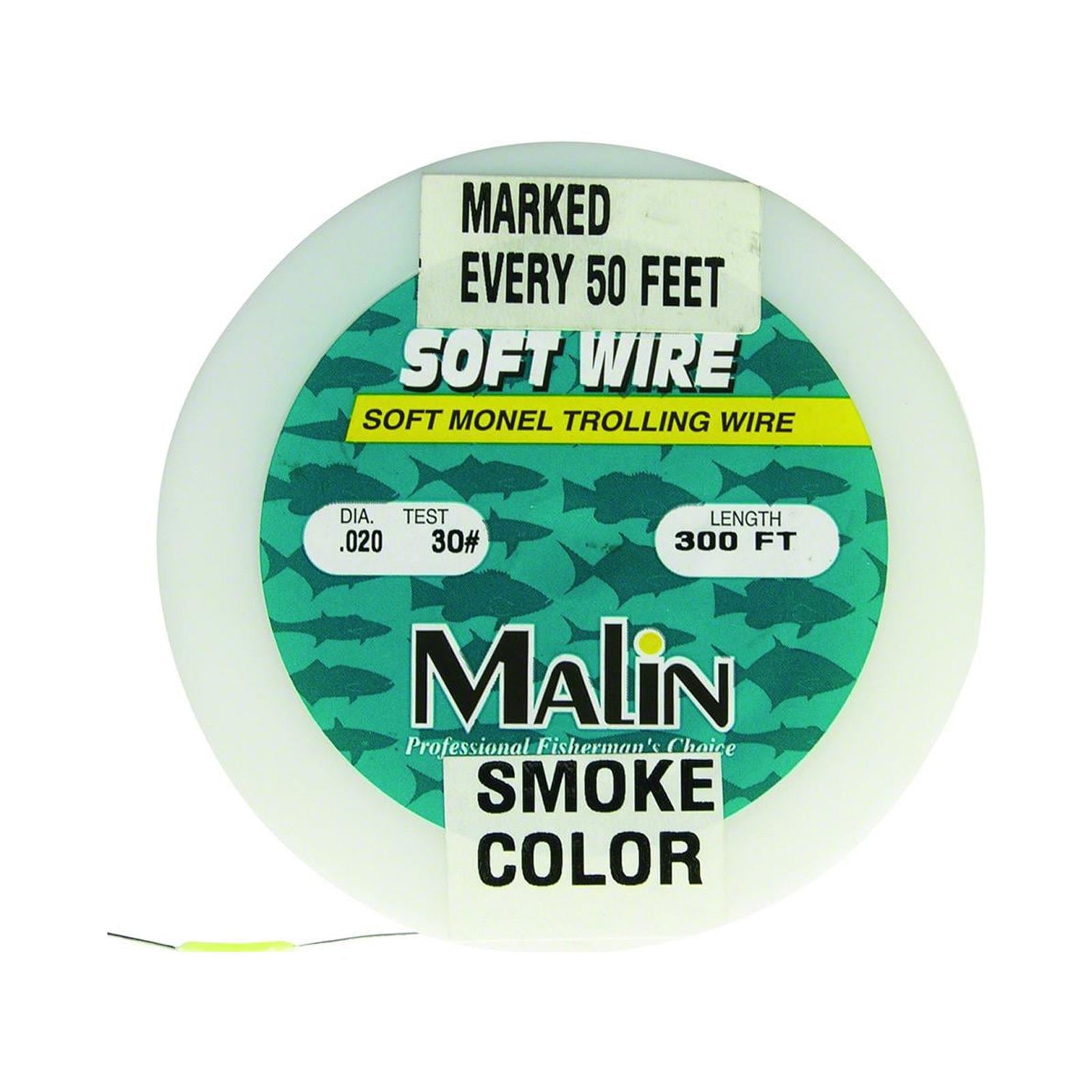 Malin PM40-300 Soft Wire Soft Monel Trolling Wire Pre-Marked 40lb 300ft ...