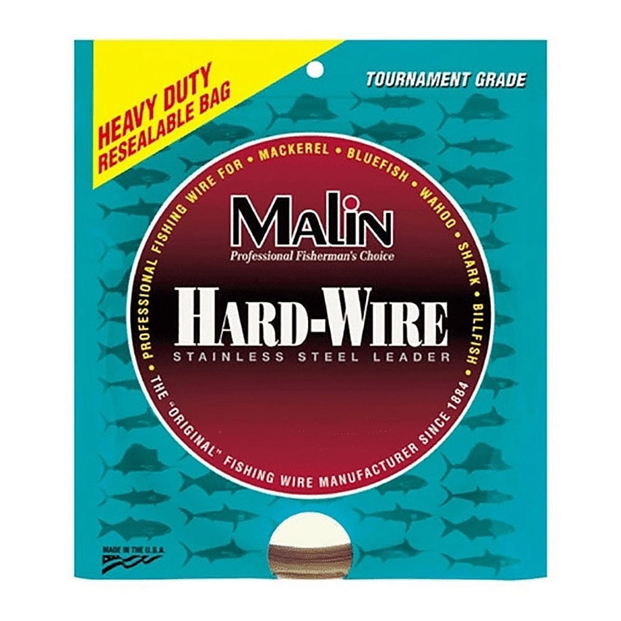 Malin Stainless Steel Leader Wire - Coffee 1,4#, 31LB(#3) - Walmart.com