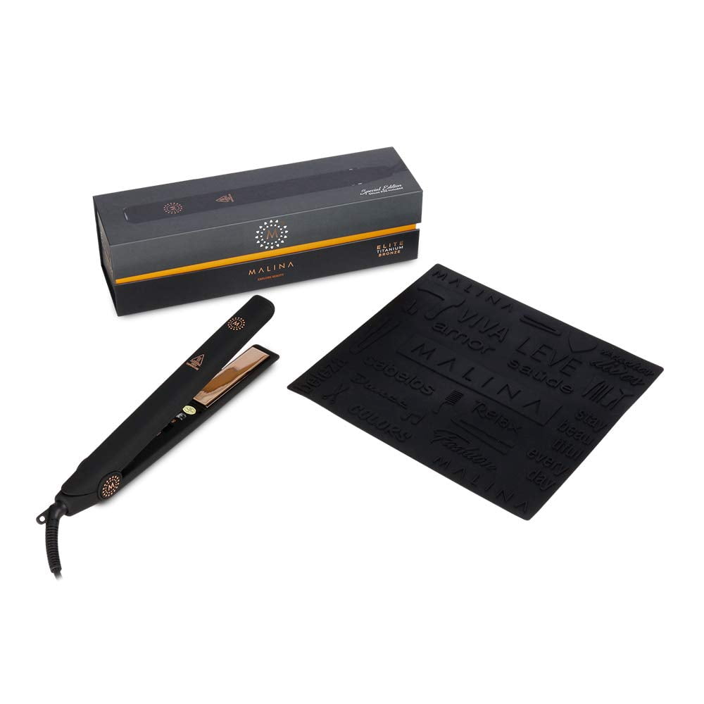 Malina Elite Titanium Bronze Hair Straightener - 100% Pure Titanium ...