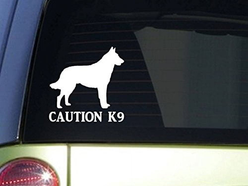 Malinois Caution K9 *I974* 6 inch belgian malinois Sticker decal ...