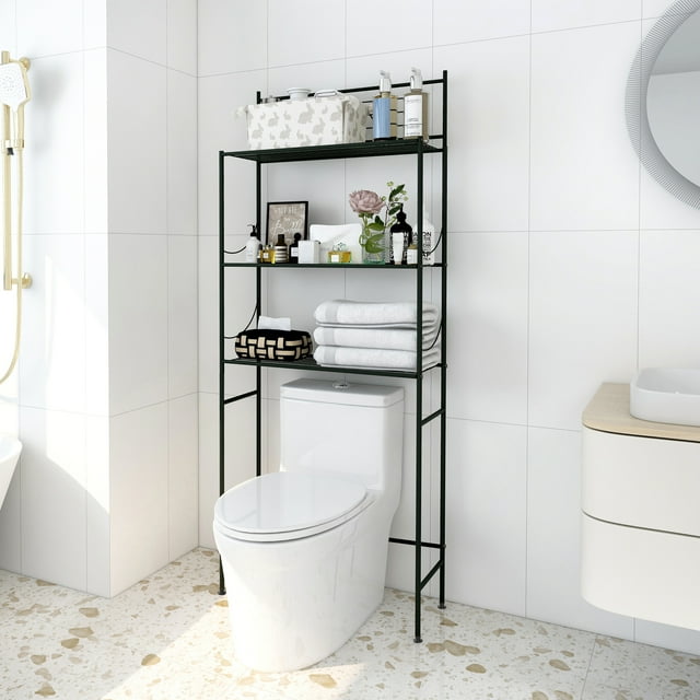 "MallBoo 3-Tier Bathroom Storage Rack, Over-The-Toilet Shelf, Space ...