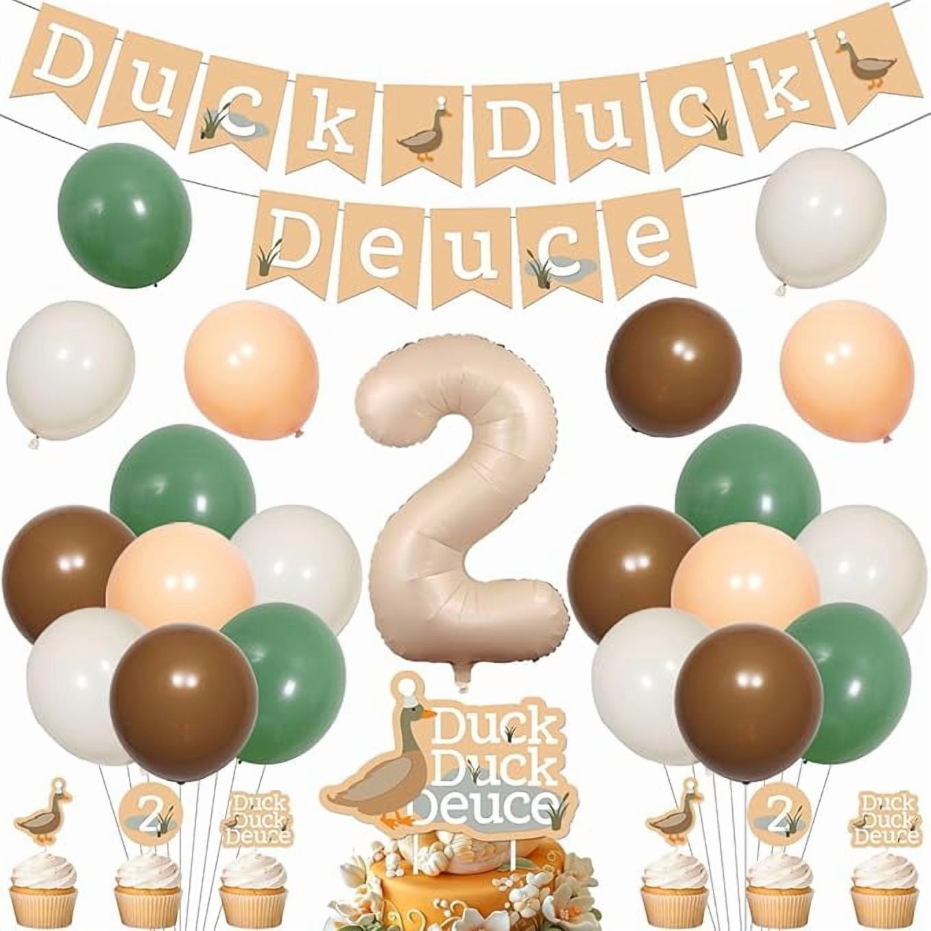 Mallard Duck 2nd Birthday Party Decorations Duck Duck Deuce Banner ...