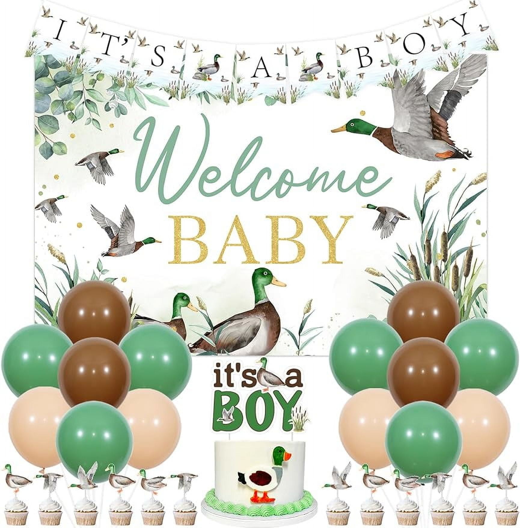 Mallard Duck Baby Shower Decorations for Boys - It’s A Boy Welcome Baby ...