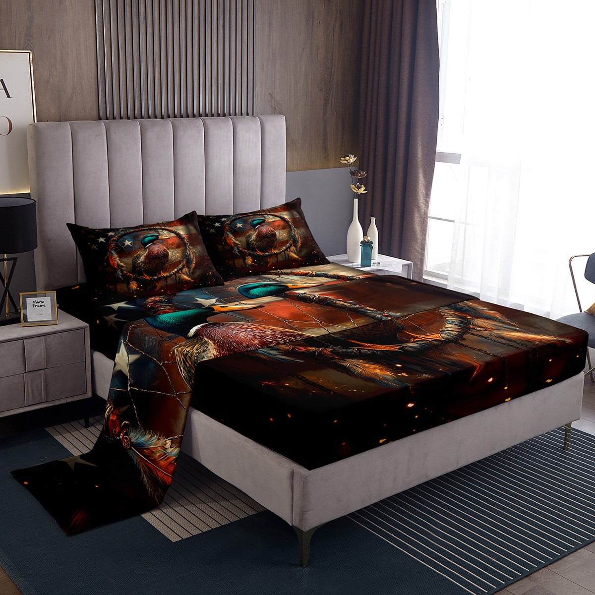 Mallard Duck Bed Sheets Set Dream Catcher Sheets,Boho Feather American ...