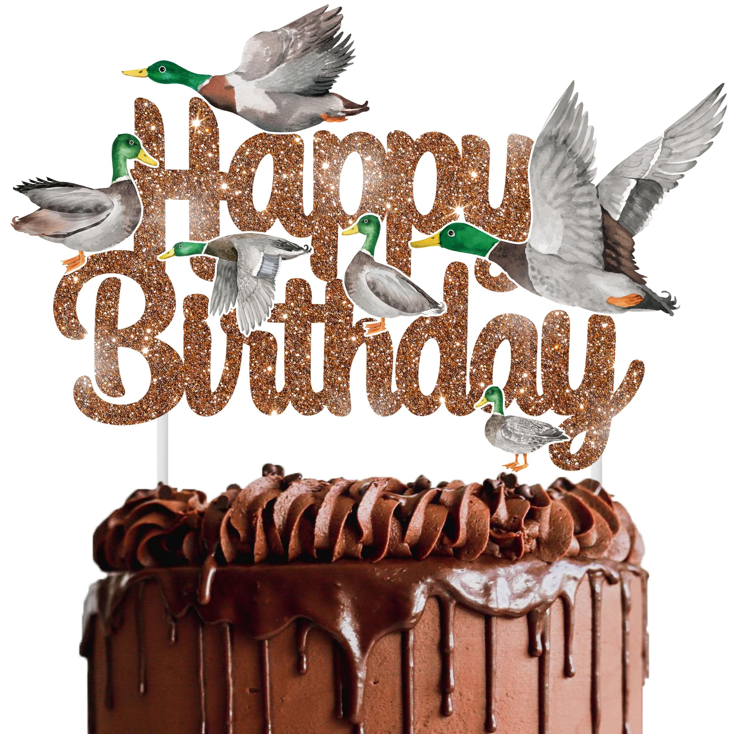 Mallard Duck Cake Topper Mallard Duck COC1Happy Birthday Cake Topper ...