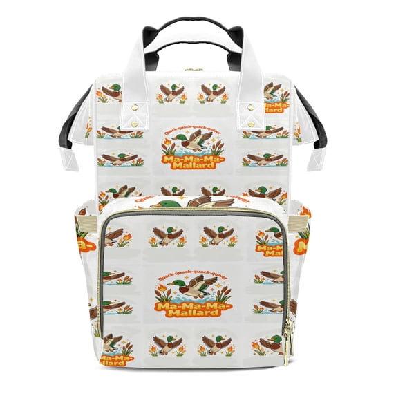 Mallard Duck Diaper Backpack, Large Capacity Mummy Bag with Insulated ...