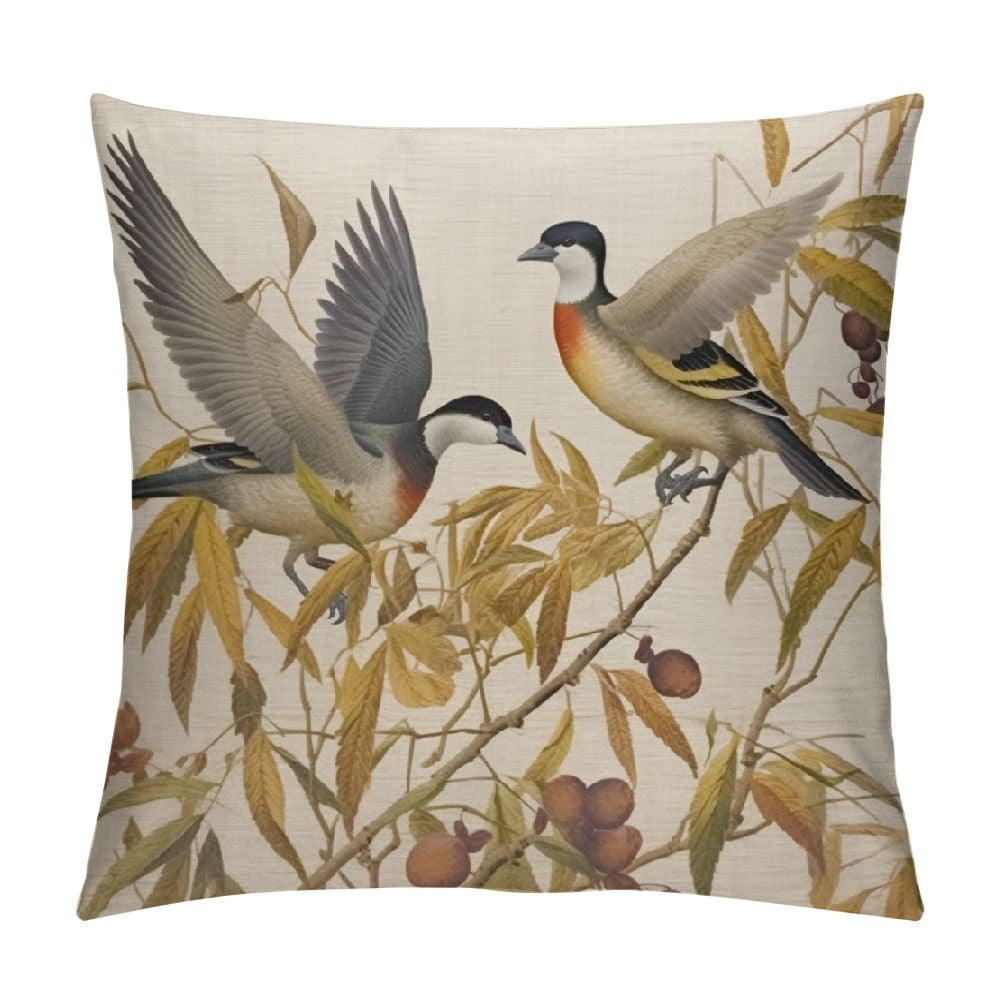 Mallard Duck Soaring Among The Reeds Throw Pillow Covers Farmhouse ...