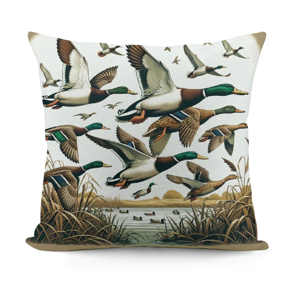Mallard Duck Throw Pillow Covers Duck Hunting Themed Pillow Covers for ...