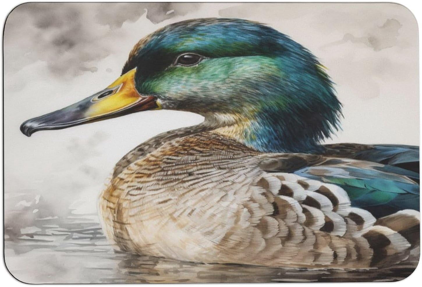 Mallard Duck Wildlife Bath Mat Absorbent No Watermarks Dirt Resistant ...