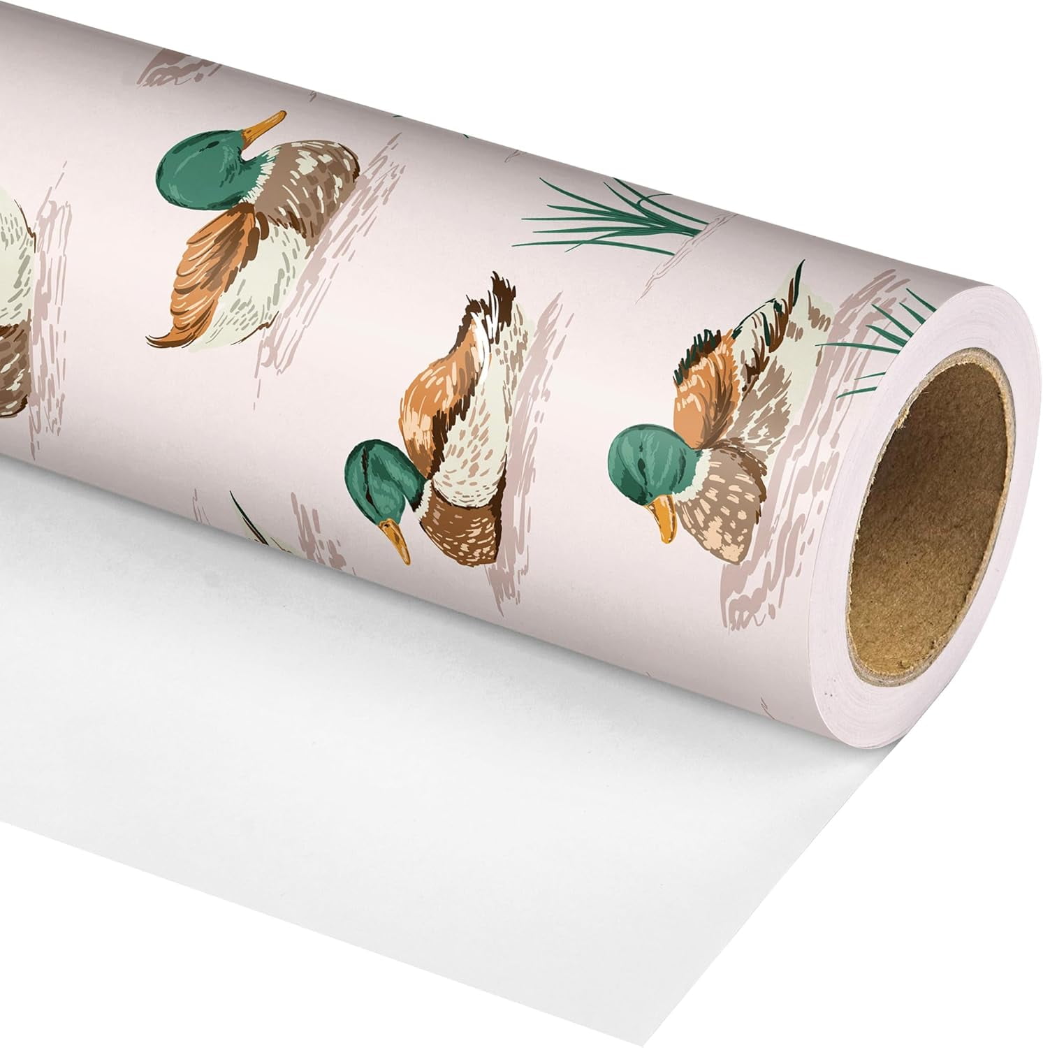 Mallard Duck Wrapping Paper Roll Watercolor Animal Cute Duck Design ...