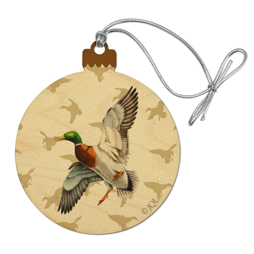 Mallard Duck in Flight Wood Christmas Tree Holiday Ornament - Walmart.com