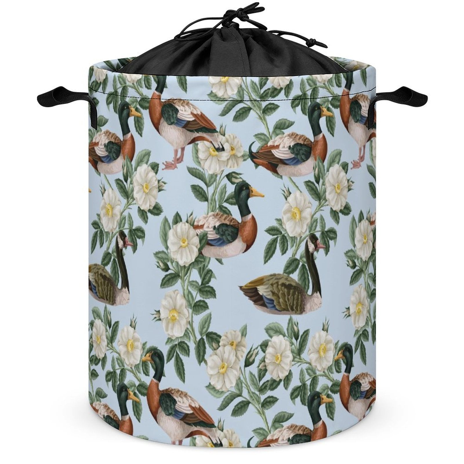 Mallard Ducks And Roses Laundry Basket Dirty Clothes Hamper, Waterproof ...