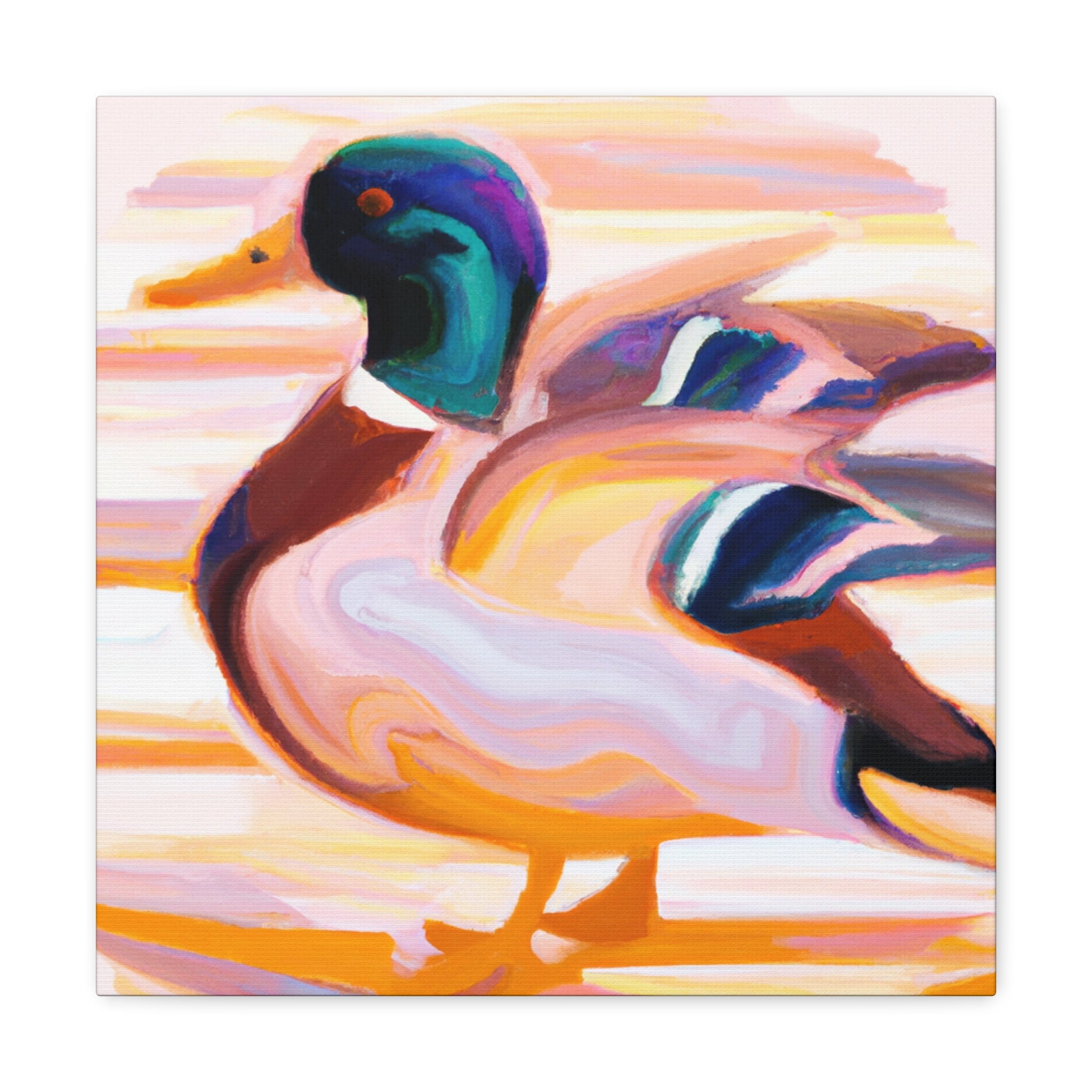 Mallard in Moonlight - Canvas - Walmart.com