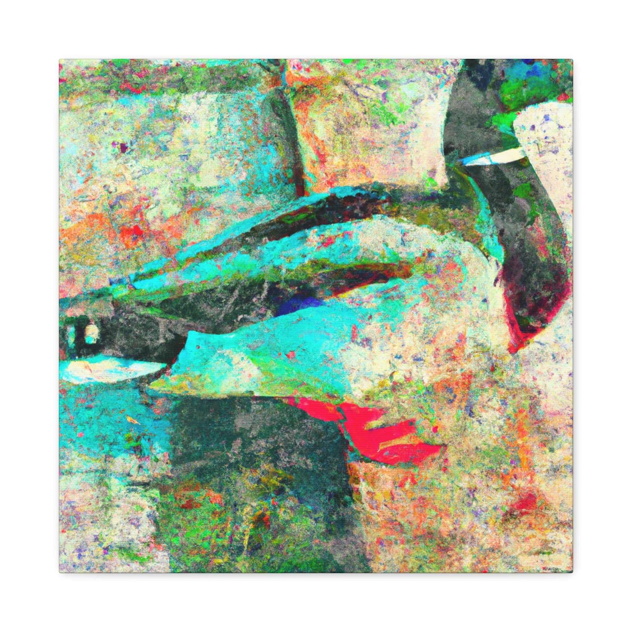 Mallard on Splattered Canvas - Canvas - Walmart.com