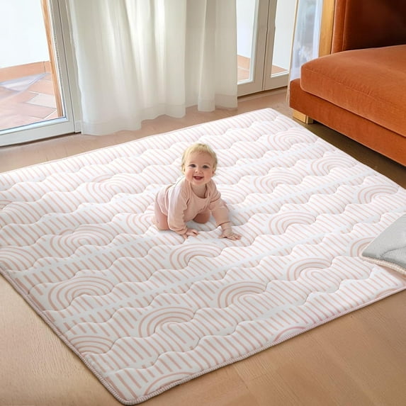 Mallify Soft Thicker Baby Mat for Floor 71"x59", Extra Large Baby Play ...