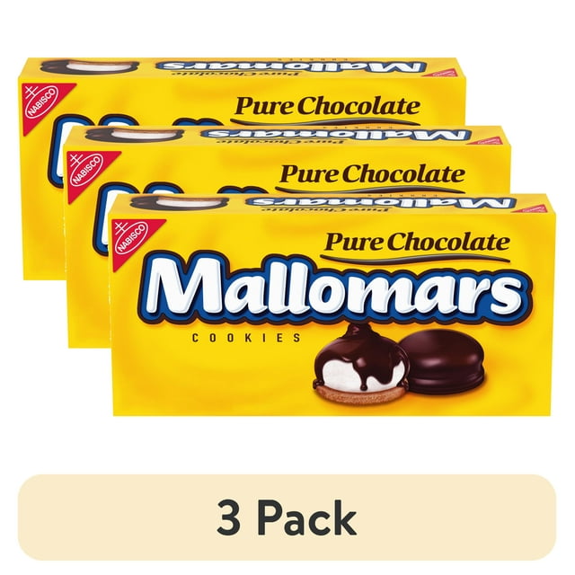 (3 pack) Mallomars Pure Chocolate Cookies, 8.2 oz - Walmart.com