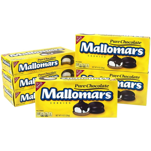 Mallomars Pure Chocolate Cookies, 8-ounce Boxes (Pack of 6) - Walmart.com