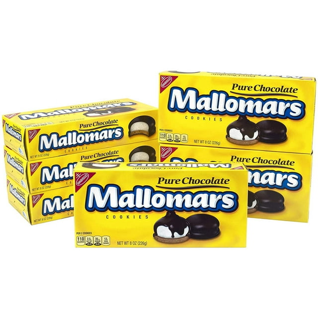 Mallomars Pure Chocolate Cookies, 8-ounce Boxes, Cholesterol-free, No ...