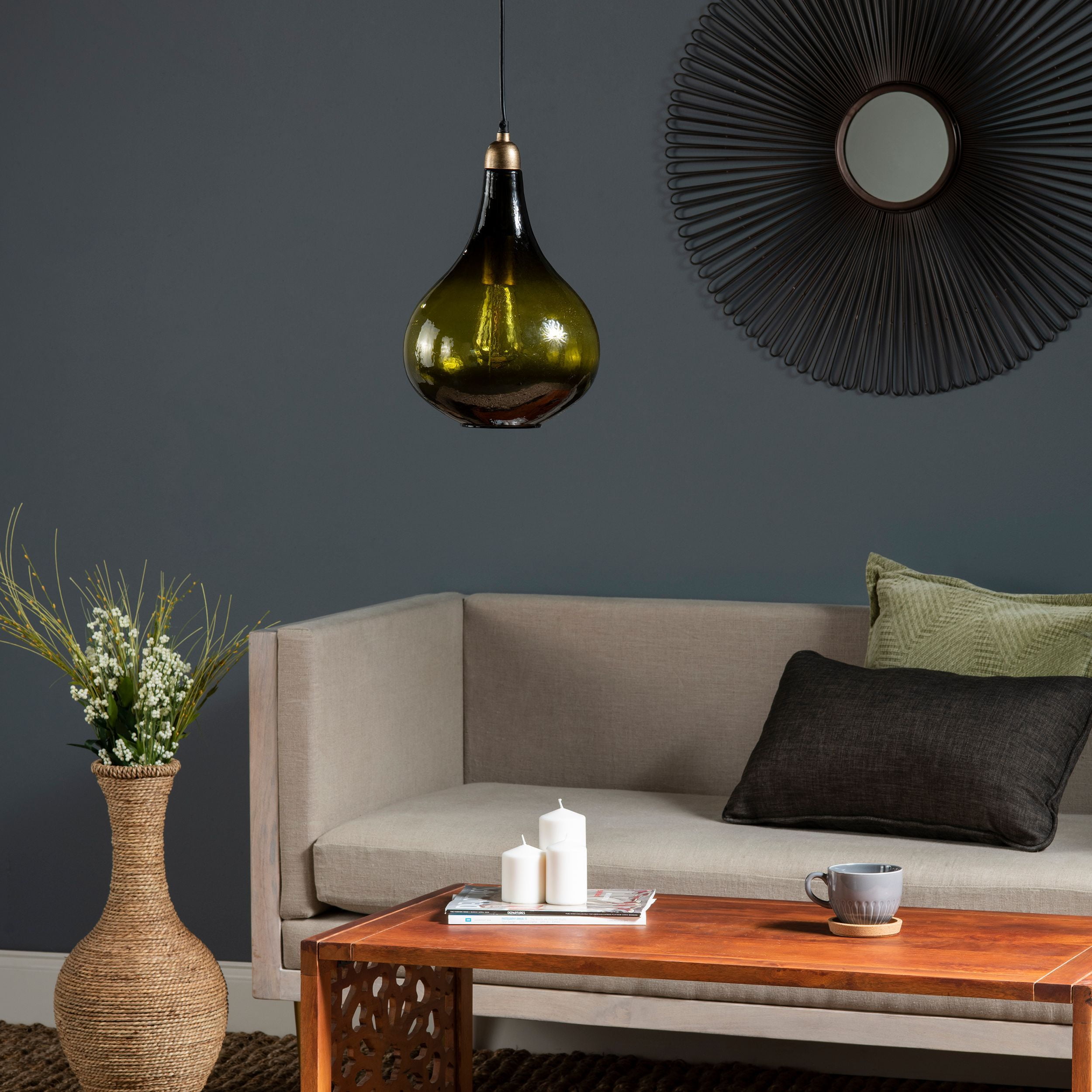 Mallorie 1-Light Modern Entry Pendant Fixture, Radiant Green - Walmart.com