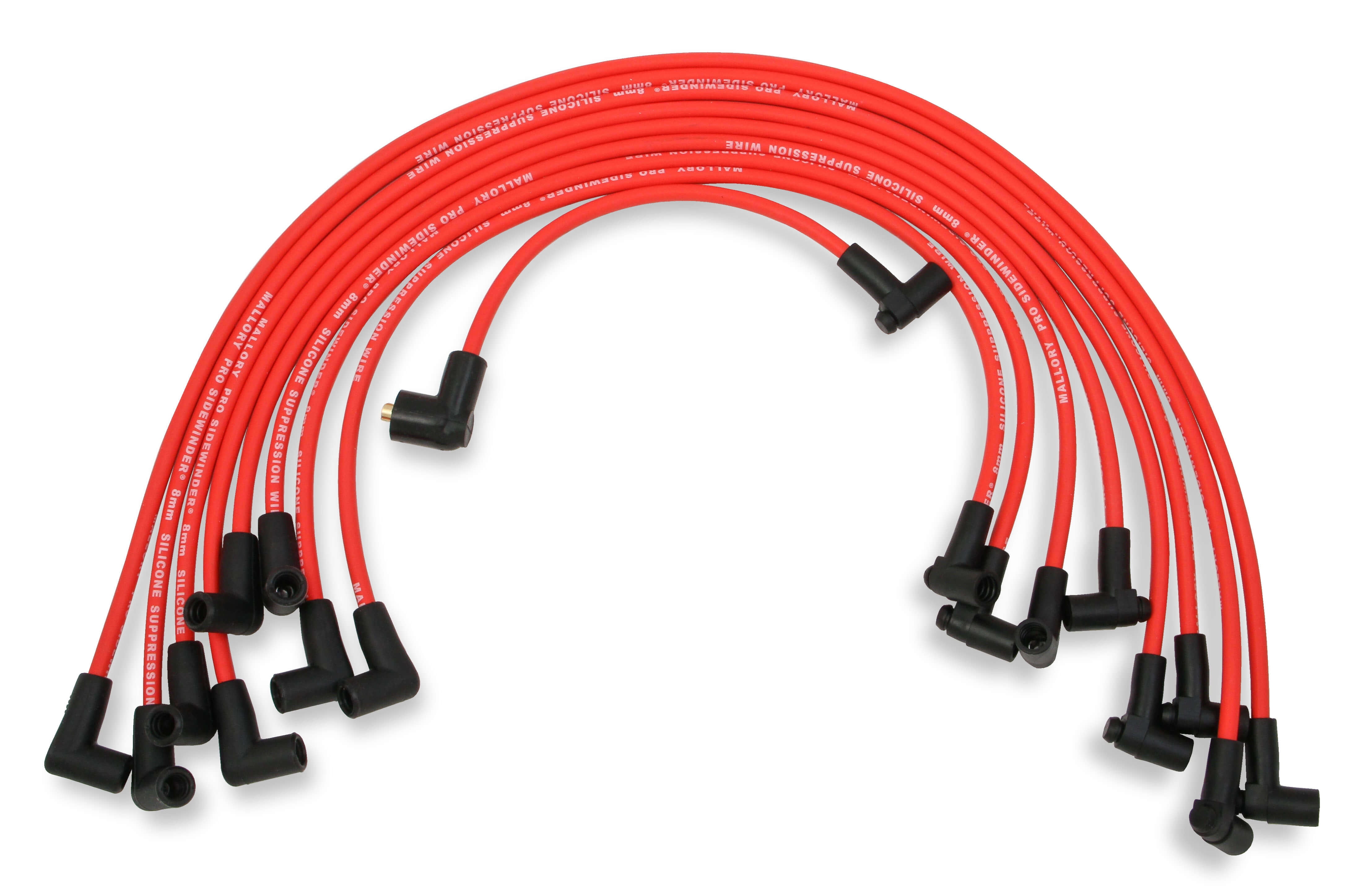 Mallory 600 Spark Plug Wire Set with Auto Cable Boots for Small Block ...